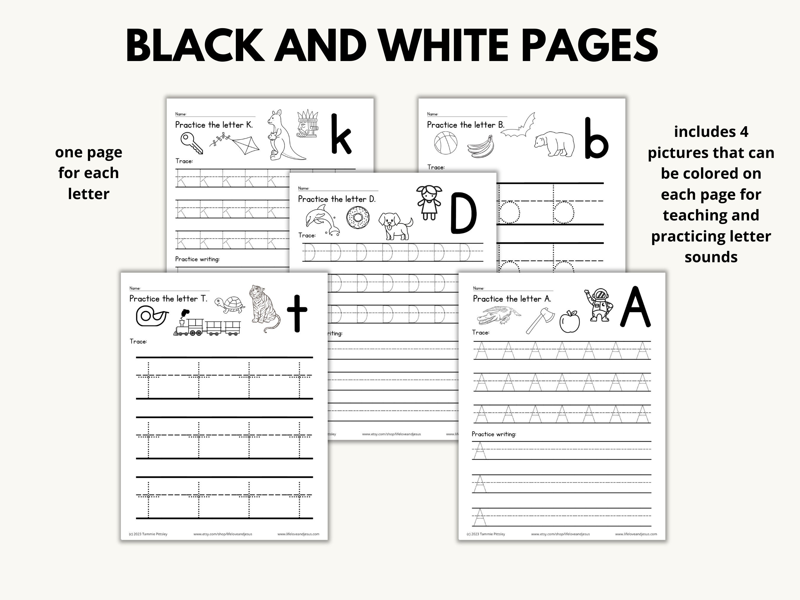 Printable Alphabet Handwriting Practice ABC Printing Practice Learning ...