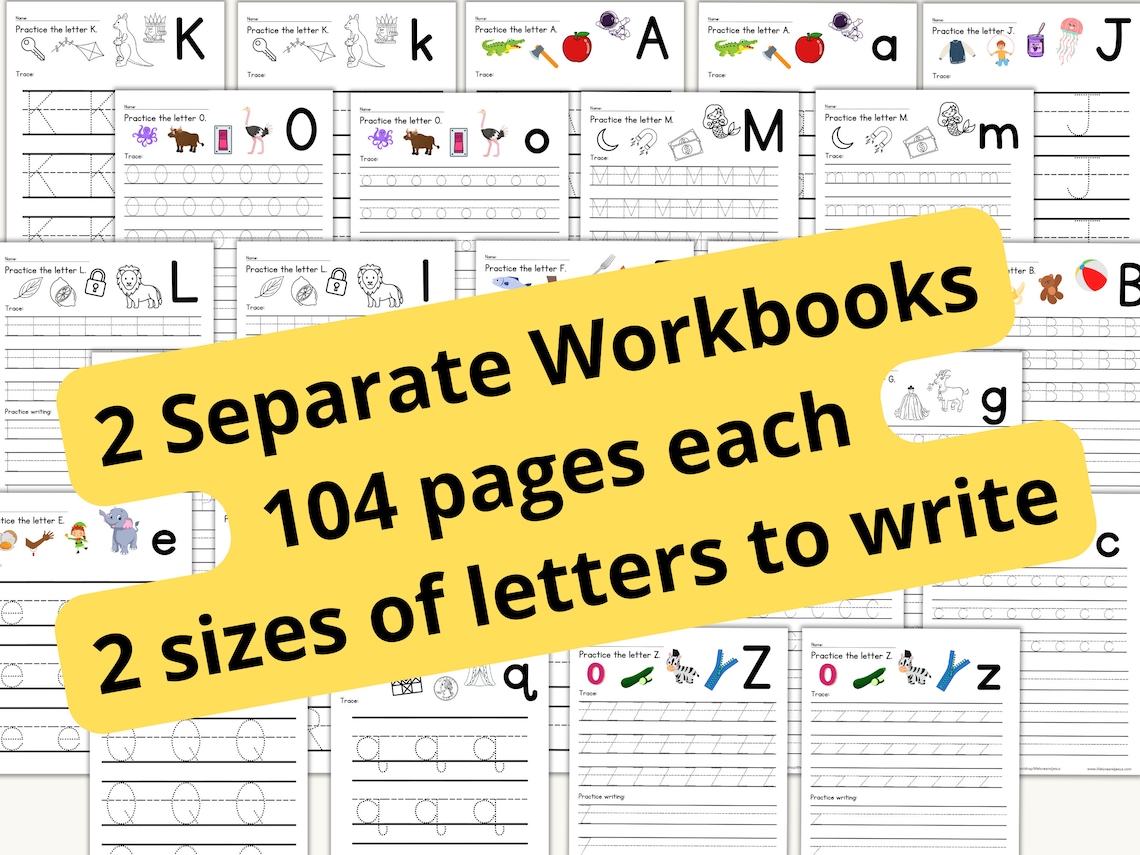 Printable Alphabet Handwriting Practice ABC Printing Practice Learning ...