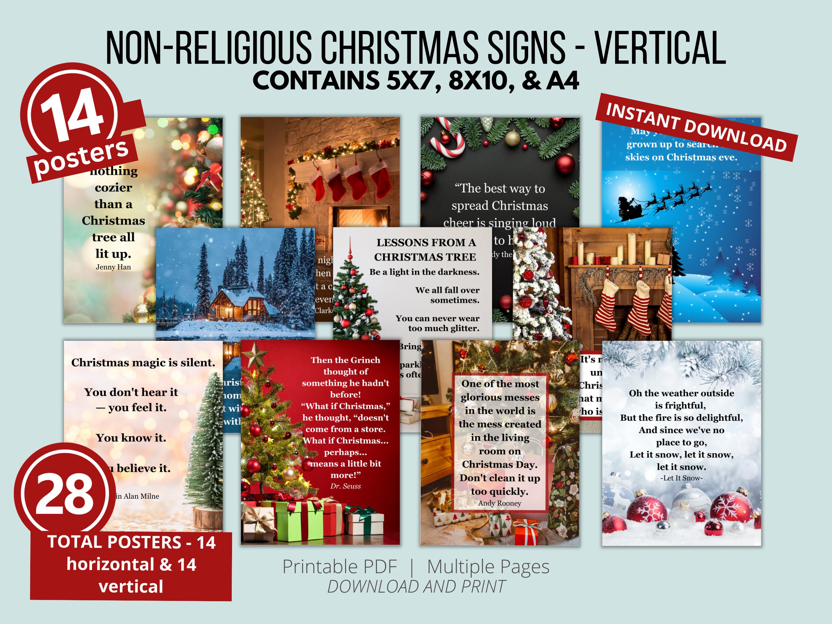 Printable Christmas Posters & Signs Christmas Quotes Quotations ...