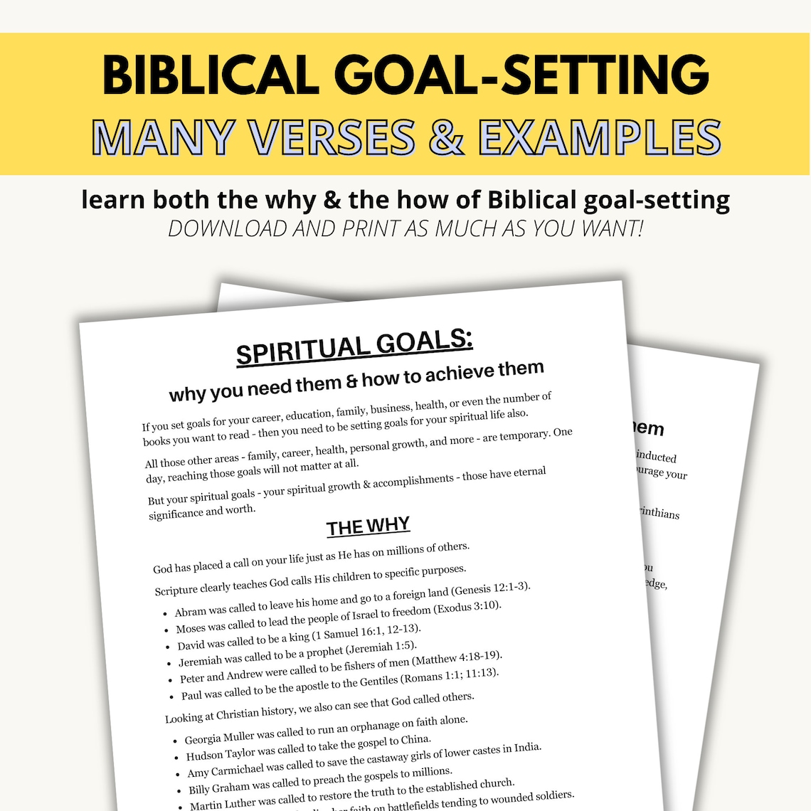 Biblical Goal Setting Bible Verses on Goals Bible Examples of Goals ...