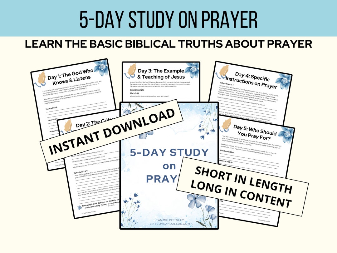 5 Day Bible Study on Prayer; Biblical Prayer Study; Bible Prayer ...