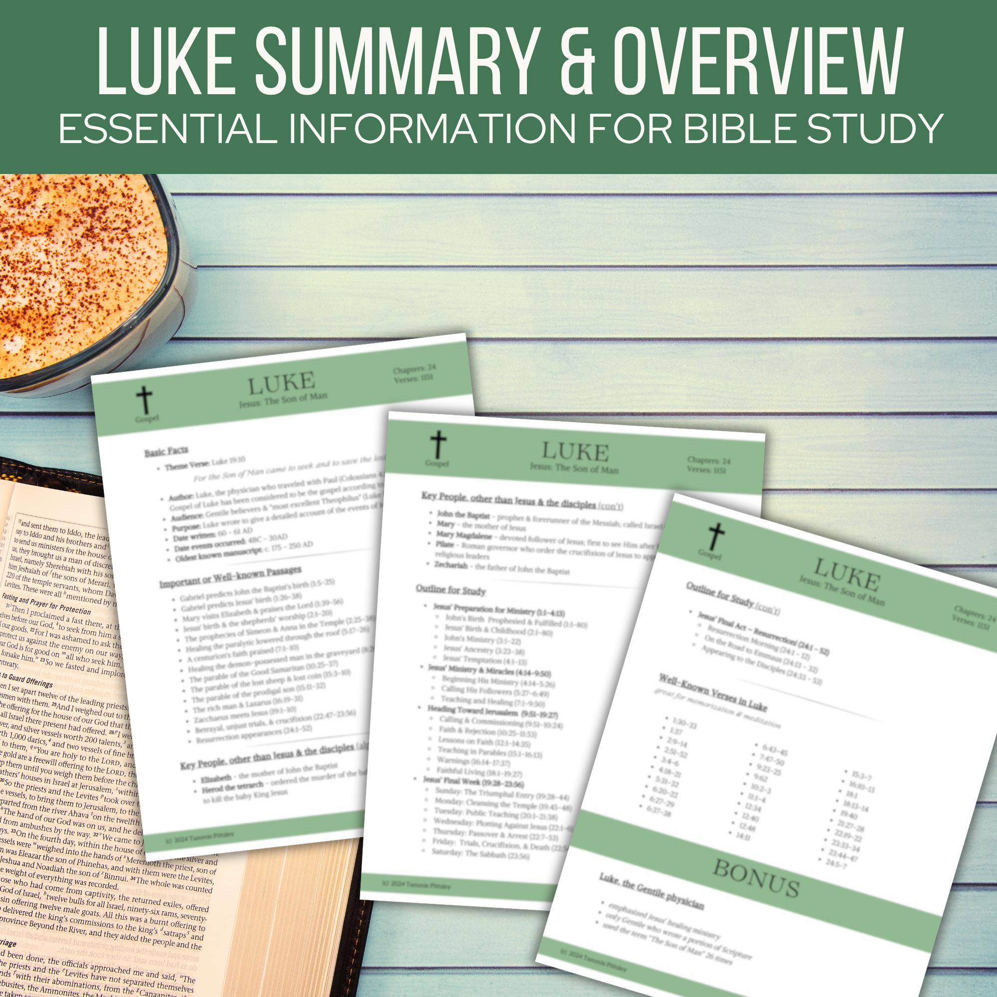 Luke Bible Study Guide New Testament Bible Study Luke Bible Book ...