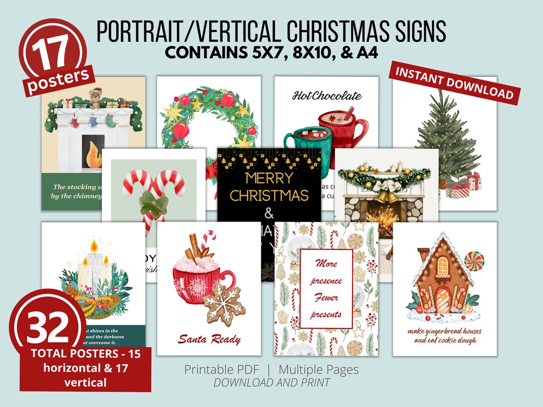Printable Christmas Posters & Signs Christmas Inspiration Christmas ...