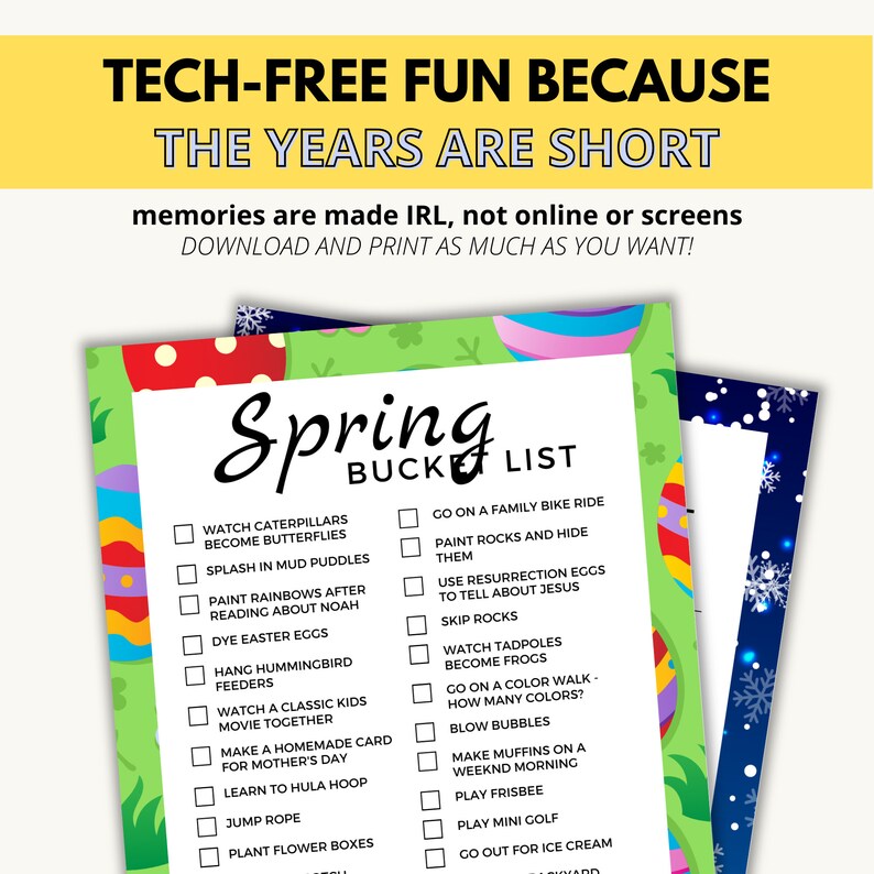 Family Fun Bucket Lists for All 4 Seasons; Summer Bucket List; Autumn ...