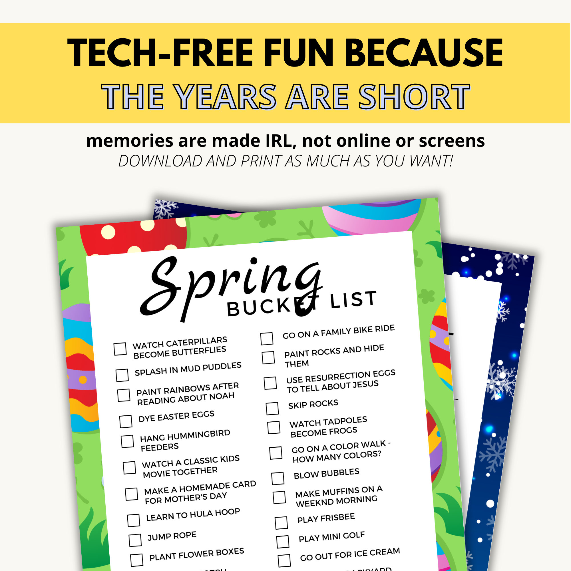 Family Fun Bucket Lists for All 4 Seasons; Summer Bucket List; Autumn ...