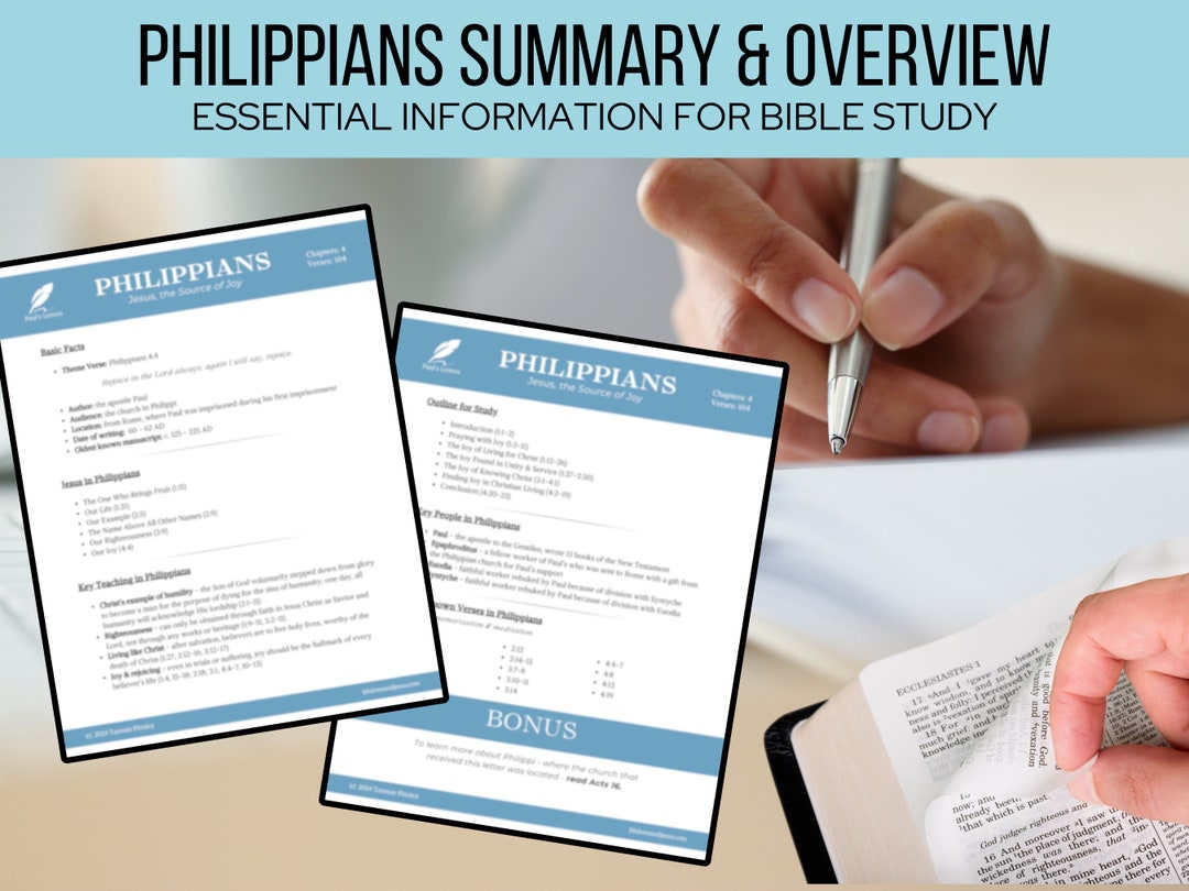 Philippians Bible Study Guide New Testament Resource Book Overviews ...