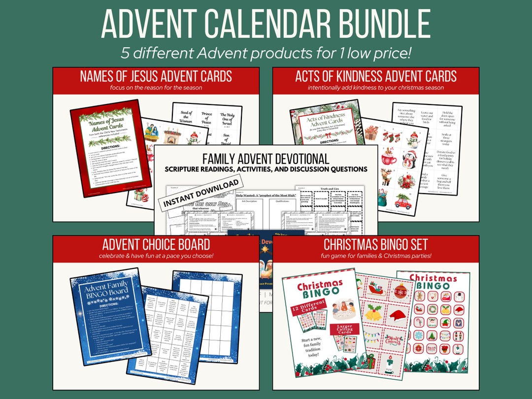 Ultimate Advent Calendar Bundle; Family Advent Devotional; Advent ...