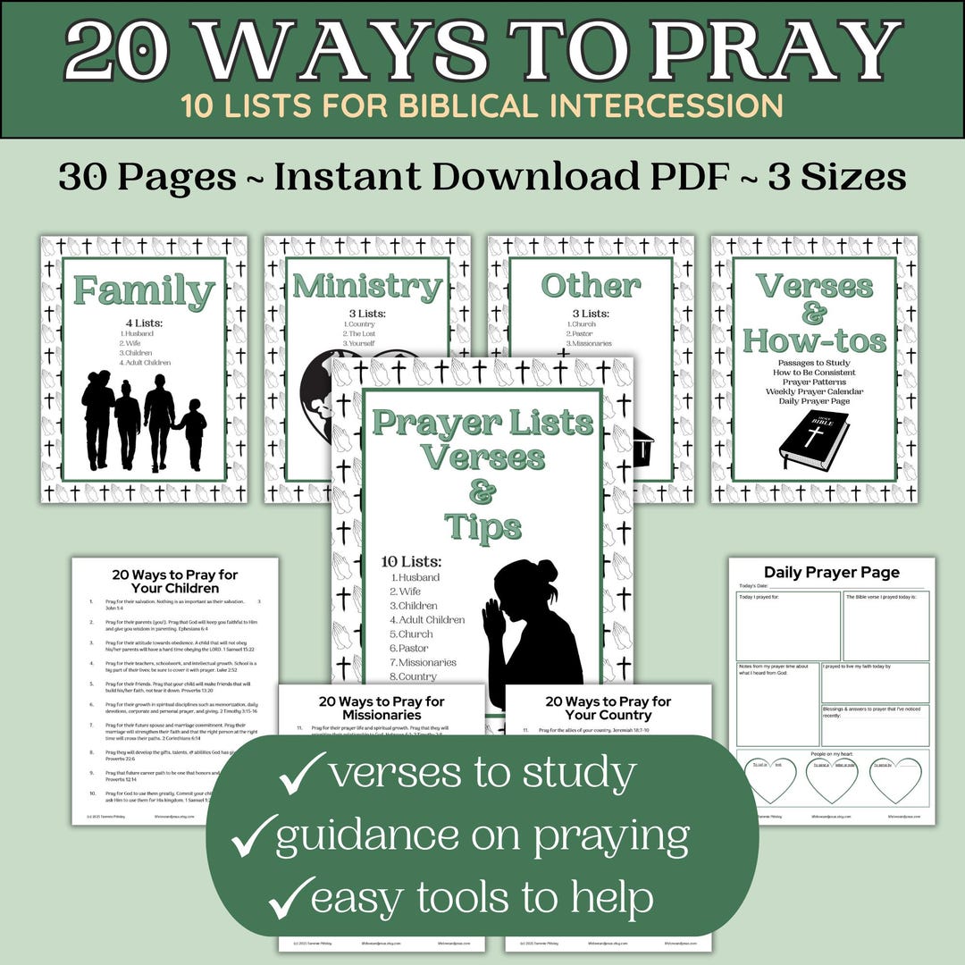 Prayer Journal List Bible Study Women Prayer Christian Journal Prayer ...