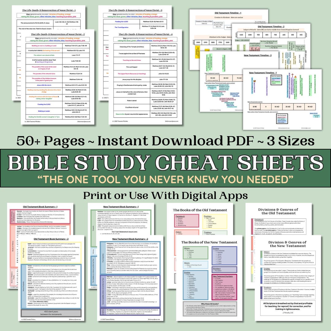 Bible Made Easy Study Guide Bible Study Cheat Sheets Bible Timeline ...