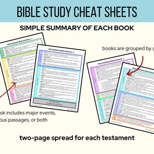 Bible Study Cheat Sheets New Testament Overview Old Testament Overview ...