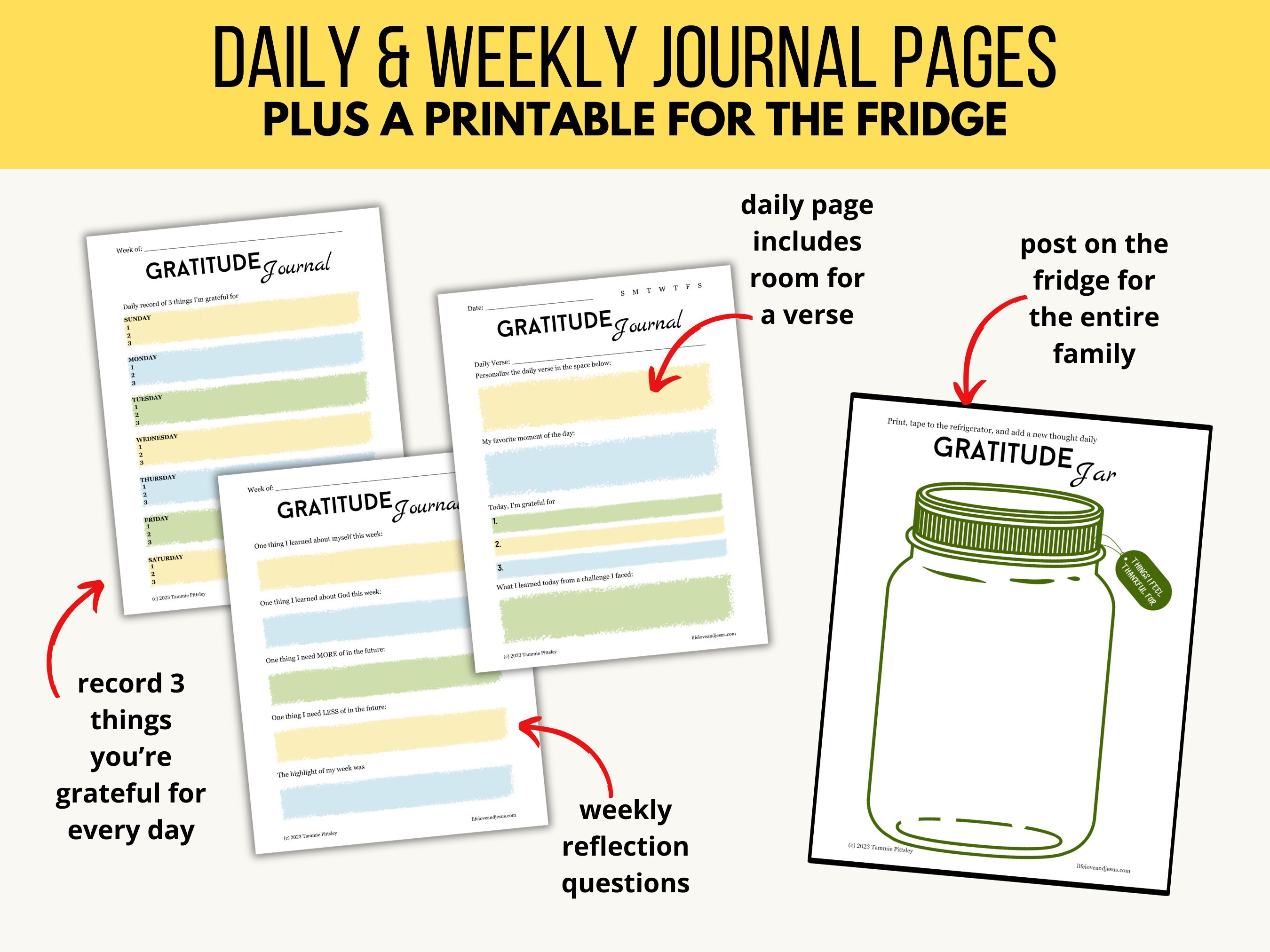 Gratitude Journal; Printable Gratitude Journal; Biblical Gratitude ...