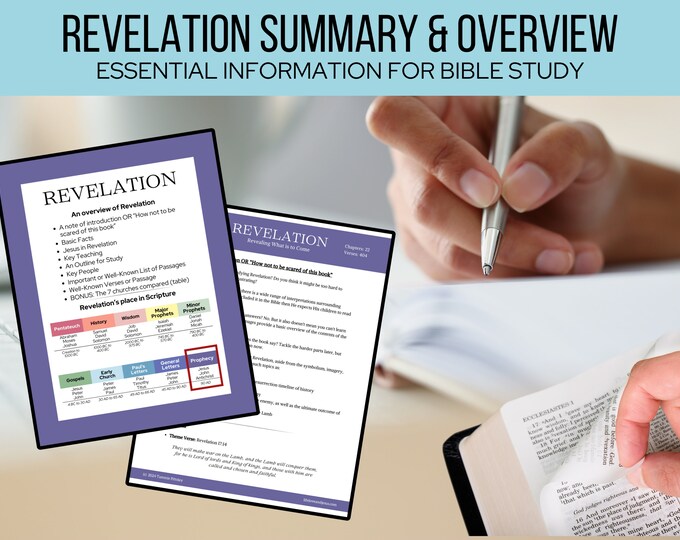 Printable Bible Study Chart: the Book of Revelation “made Simple” / Major Events of the End ...