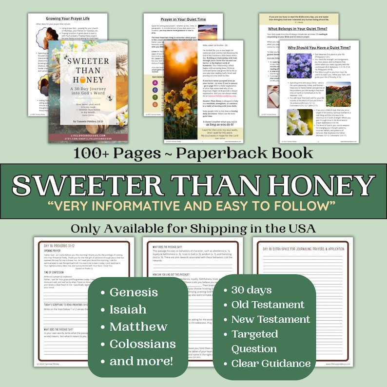 Paperback 30 Day Devotional Guide Bible Study Workbook Bible Devotions ...