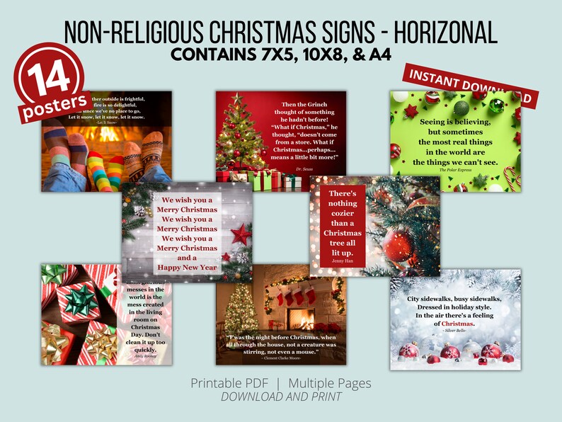 Printable Christmas Posters & Signs Christmas Quotes Quotations ...