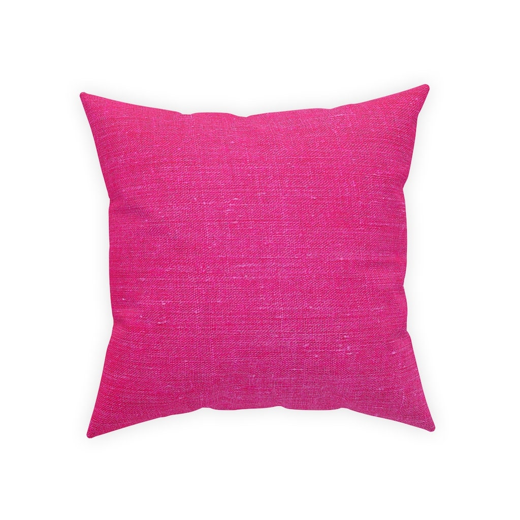 Cushion Hot Pink Solid Color Accent Pillow for Home Decor Fuchsia ...