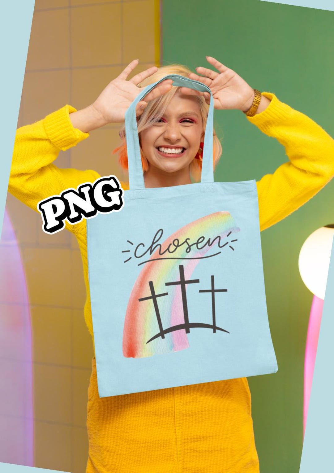 Chosen PNG - 3 Christian Crosses - Watercolor Digital Art - Etsy