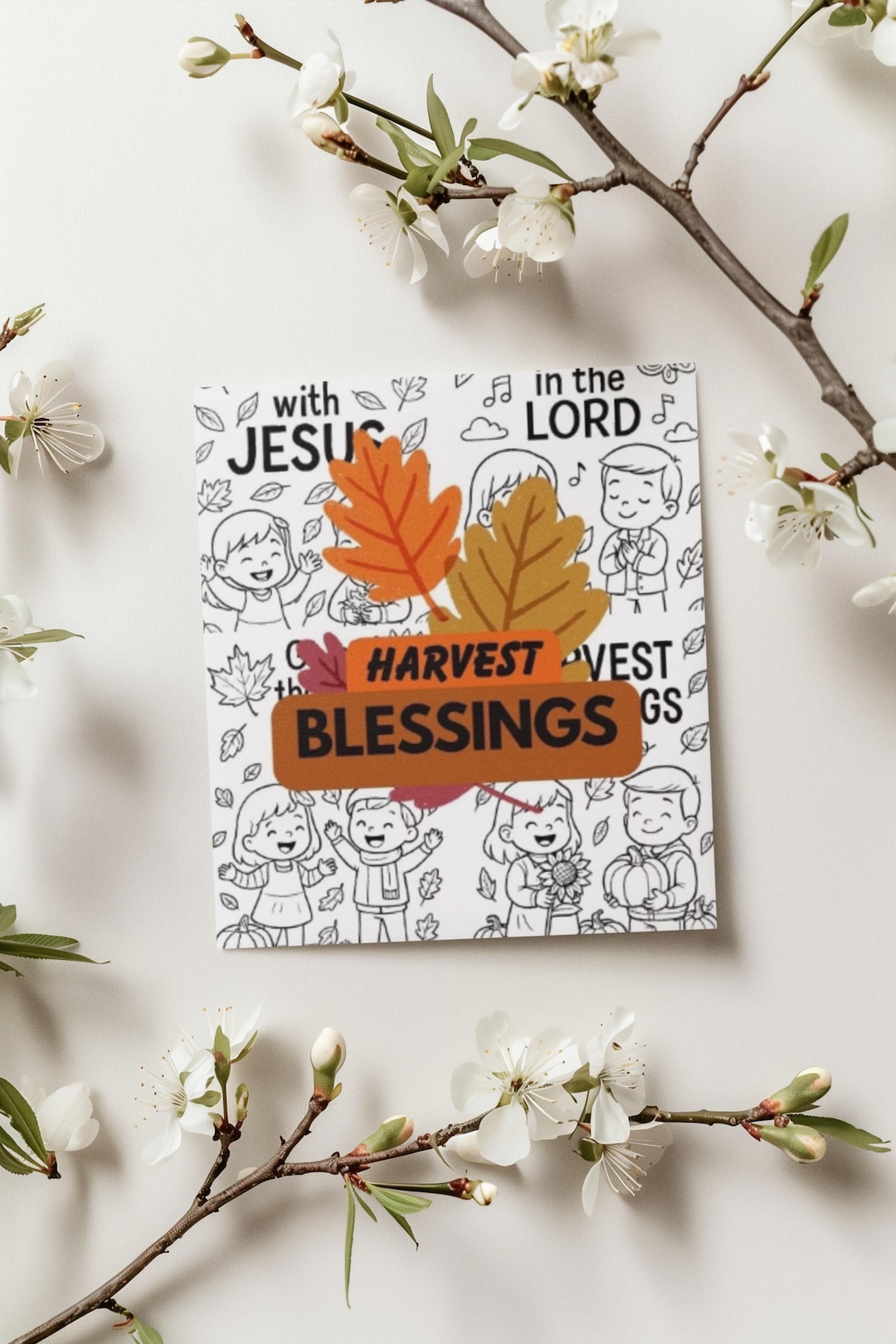 Harvest Blessings Printable Christian Kids Coloring Page Bundle (PDF ...