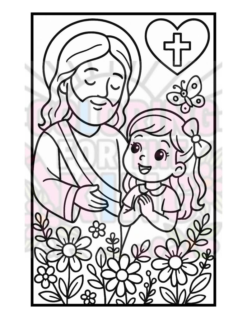 Christian Printable Coloring Page Bundle for Girls, Sweet Girl of God ...