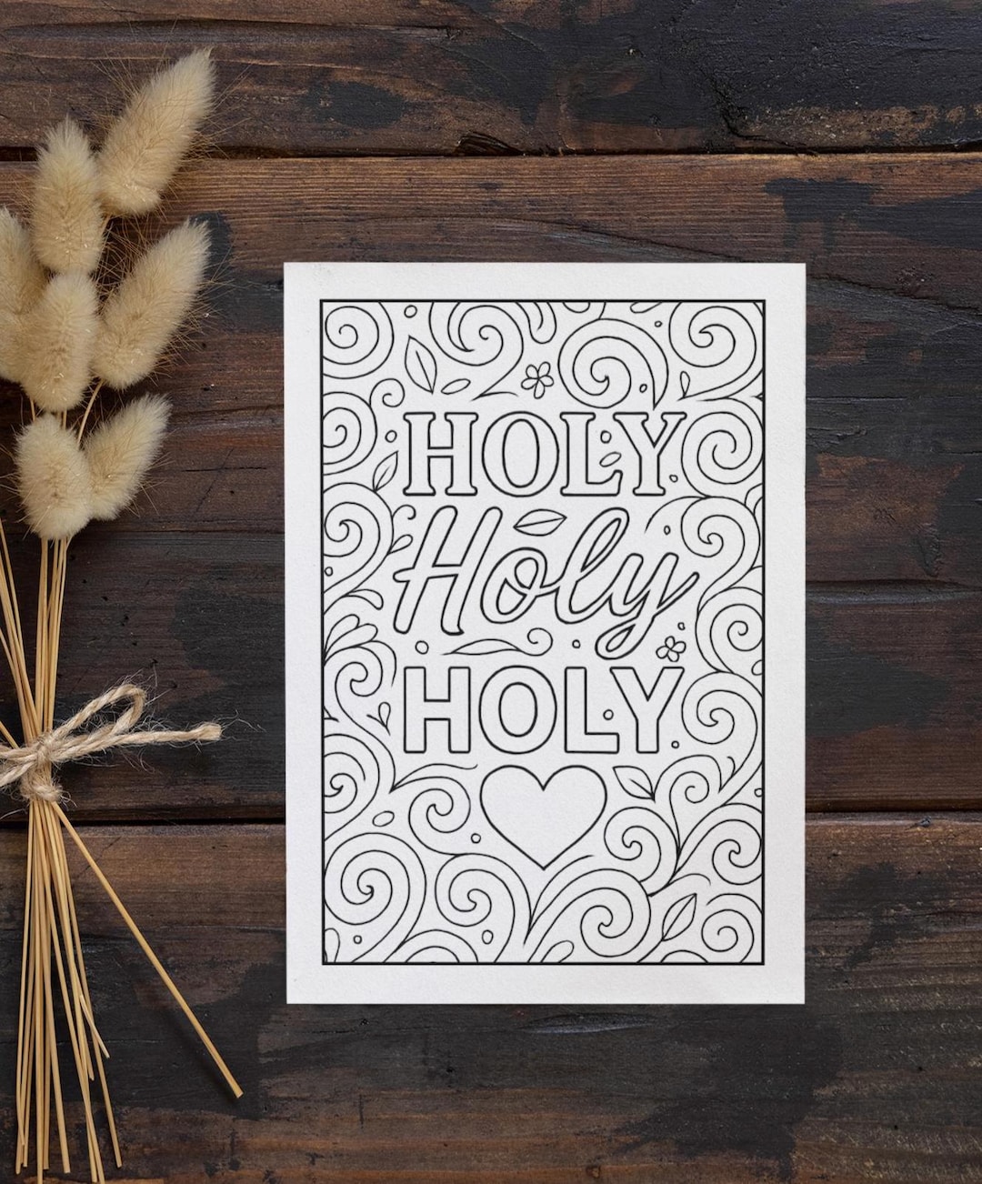 Holy - Christian - Printable Coloring Page - (PDF Instant Download) - Etsy