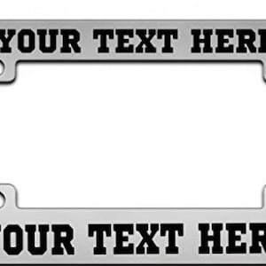 Motorcycle License Frame Engraved CHROME Stainless Steel - Etsy