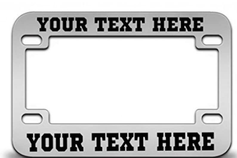 Motorcycle License Frame Engraved CHROME Stainless Steel - Etsy