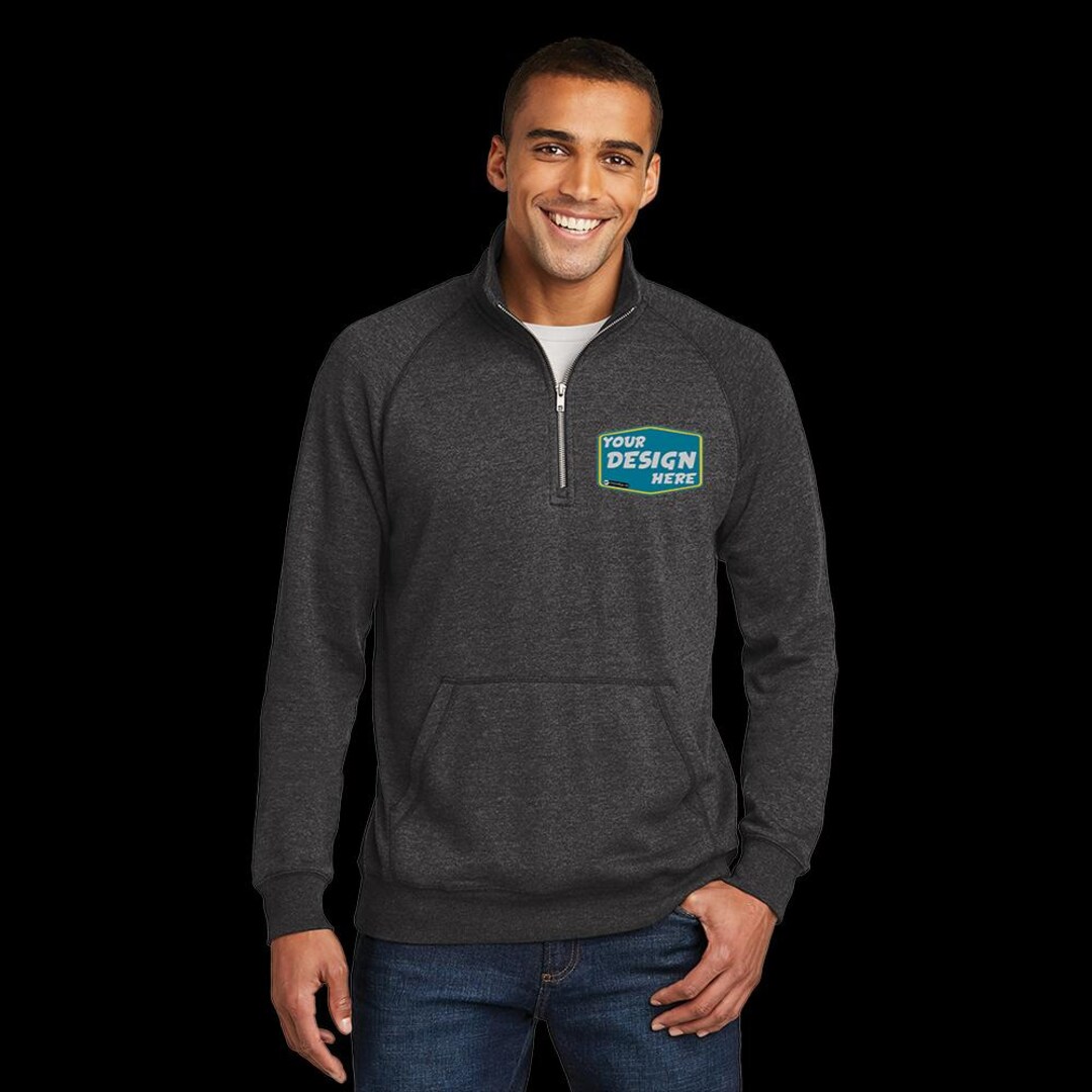 District Custom Men's Lightweight Fleece 1/4-zip Summer Pullovers ...