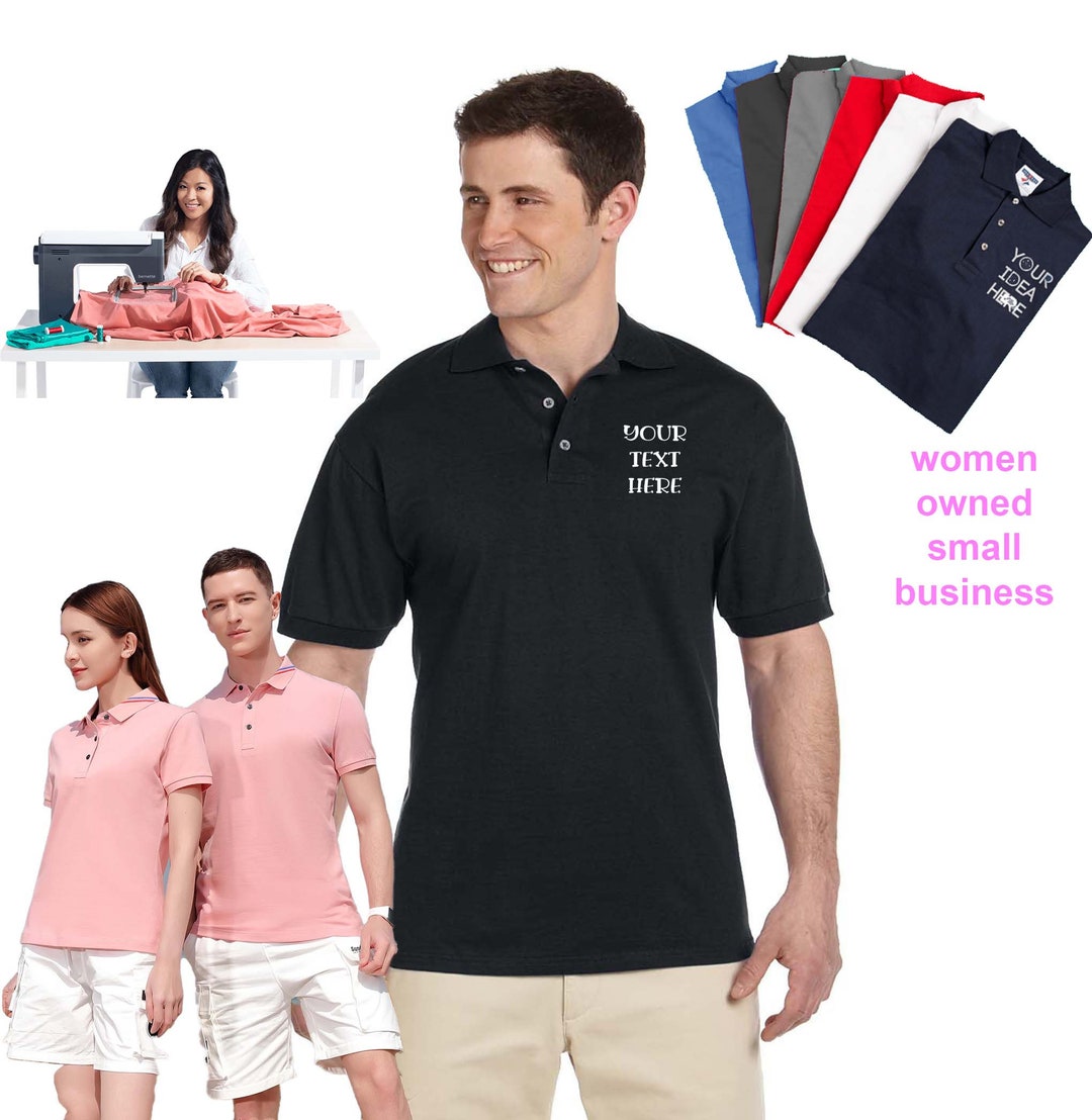 COMPANY Custom Embroidered Polo Shirt Personalized With Your Text or ...