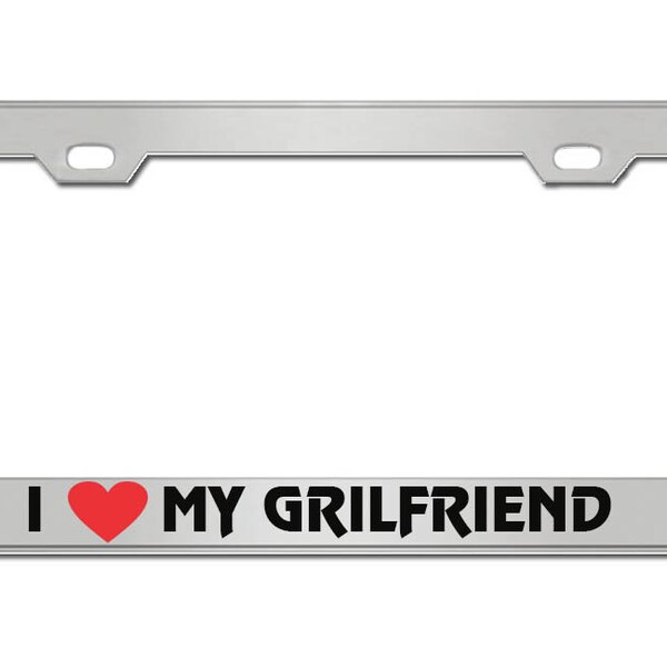 I Love My Girlfriend License Plate Frame - Etsy