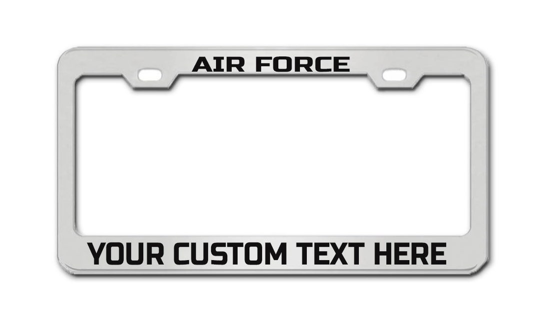 Air Force Stainless Steel License Plate Frame - Custom Text - Etsy