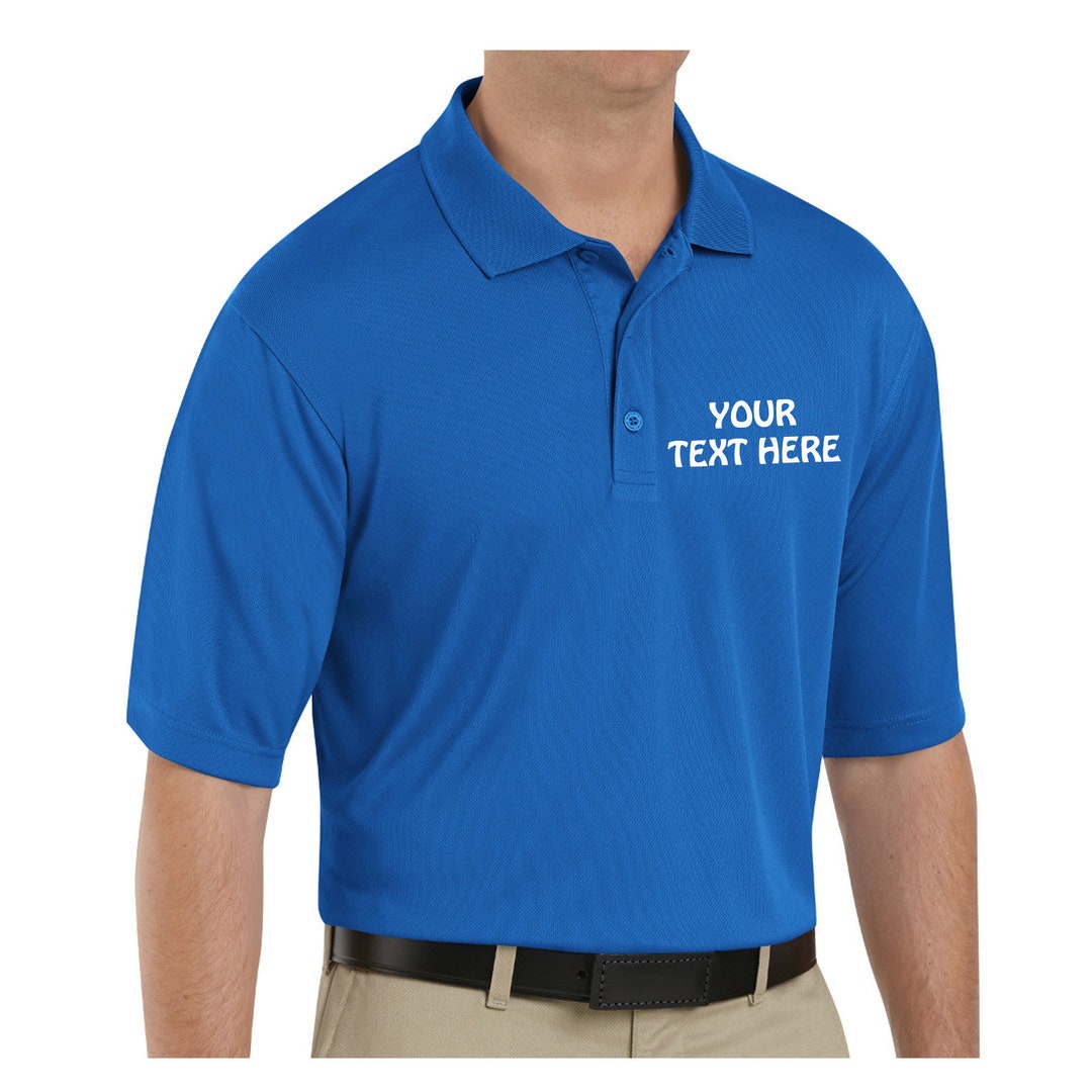 POLYESTER POLO Shirt LOGO Embroidery Custom Personalized Personalized ...