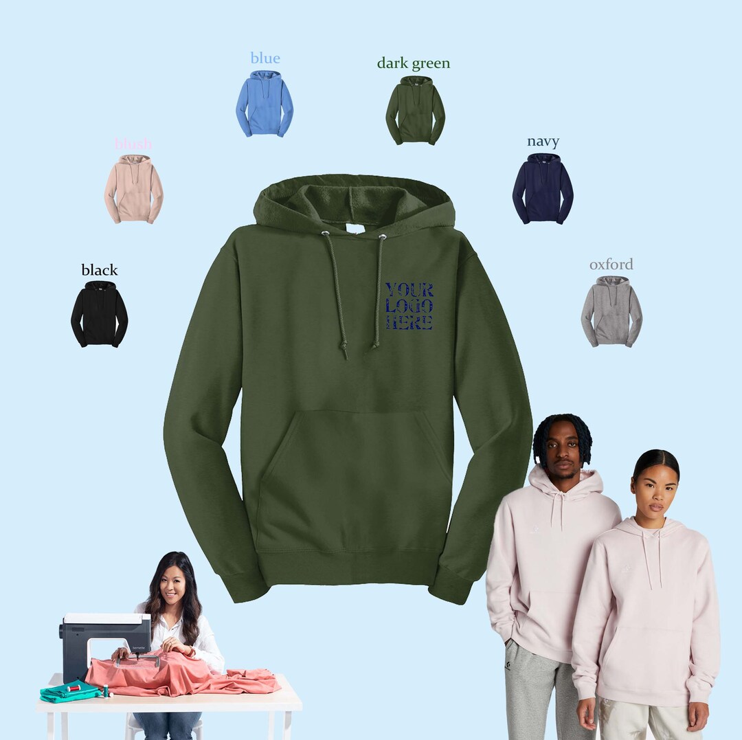 Custom Hoodies: Tailor-made for Comfort, Style, and Logo Embroidery - Etsy