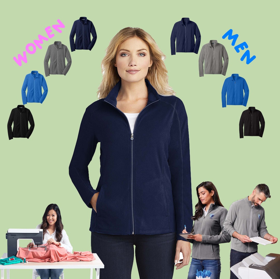 Customizable Heathered Microfleece Jacket: Unisex Team Uniform - Etsy