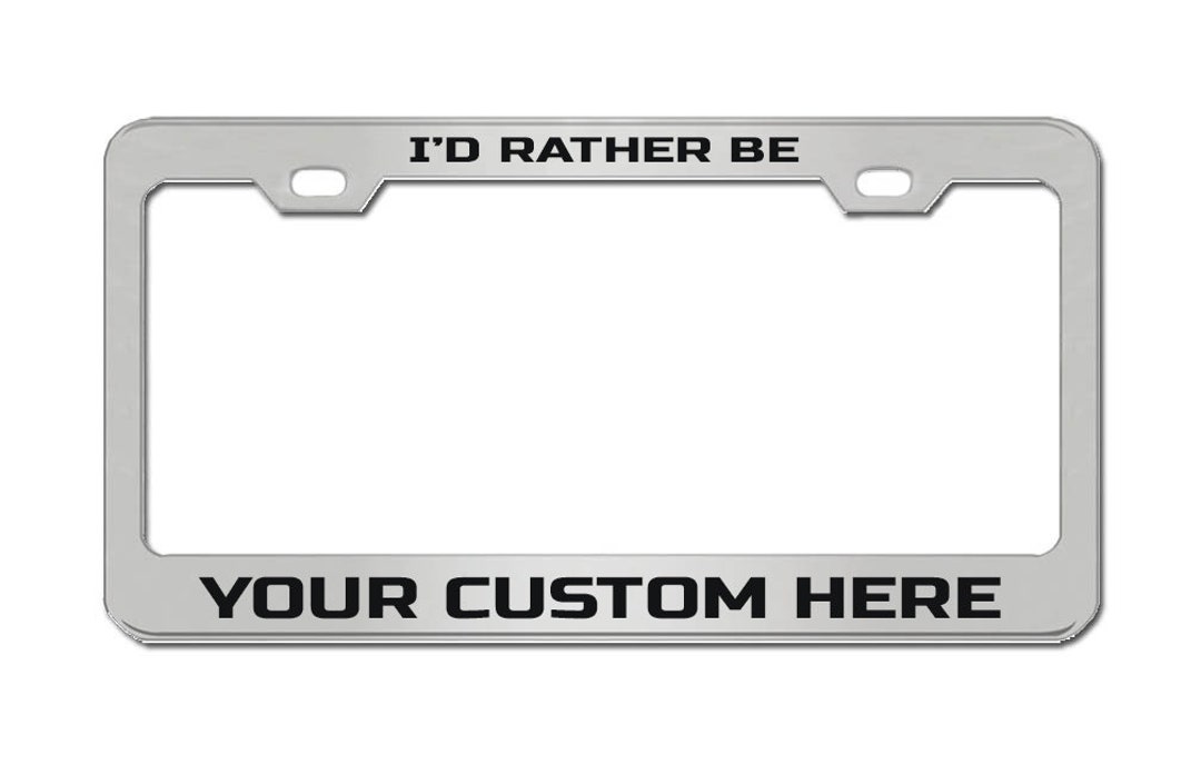 Custom Stainless Steel License Plate Frame: Personalized Text - Etsy