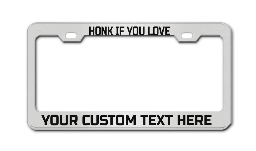 Custom Stainless Steel License Plate Frame: Personalized Text - Etsy