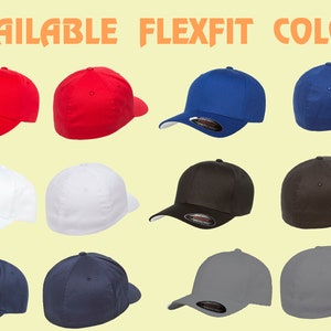 Custom Flexfit Hat / Flex Fit Cotton/ 6-panel Cap / Personalized Caps / Flexfit Baseball Hats - Etsy