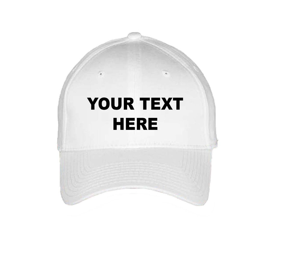Embroidered Your Text Baseball Cap Custom Personalized Text Cotton Dad ...