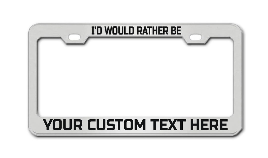 Custom Stainless Steel License Plate Frame: Personalized Text - Etsy