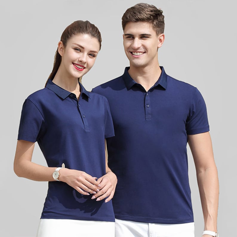 Premium Cotton Blend Polo Shirt – Unisex Men’s Women’s Embroidered ...