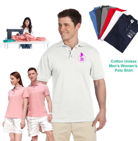 CUSTOM POLO SHIRT Company Logo Personalized Logo Embroidery - Etsy