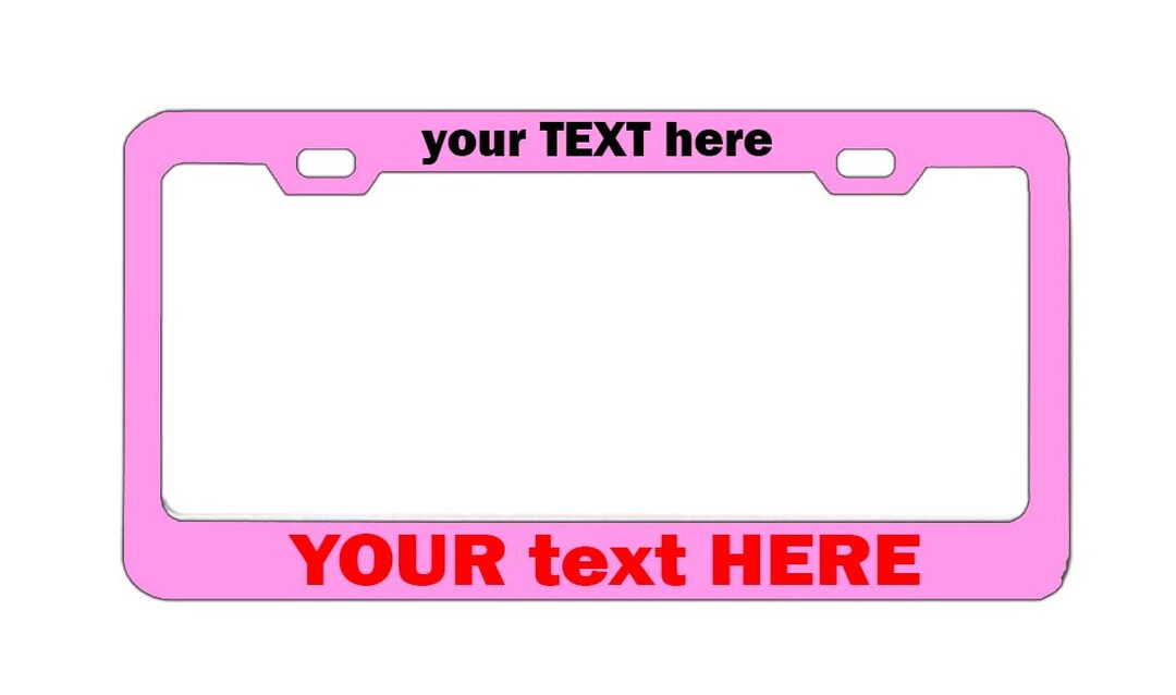 Breast Cancer Awareness Stainless Steel License Plate Frame - Customize ...