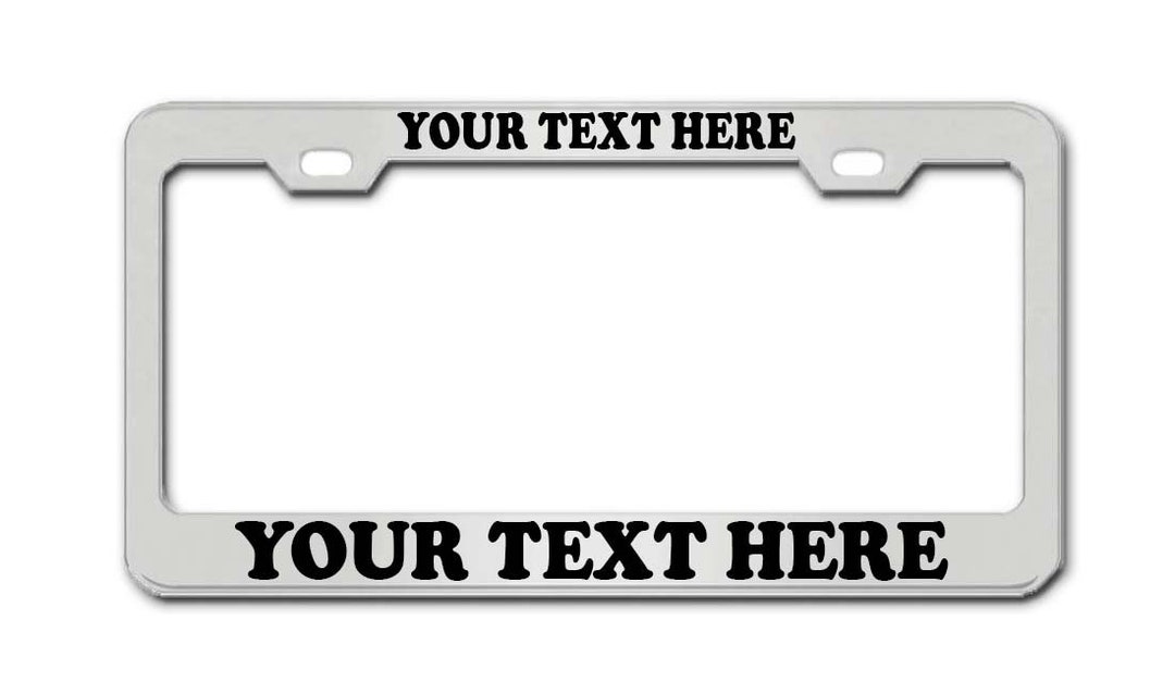 PERSONALIZED STAINLESS STEEL Car Metal License Plate Frames - Etsy