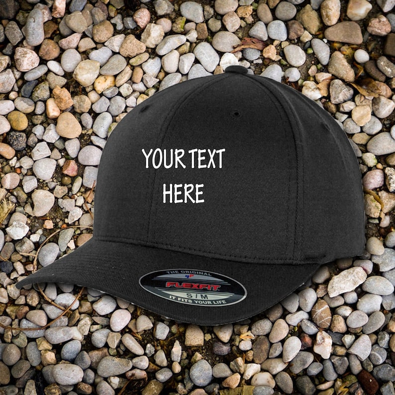 Custom YOUR CAR LOGO Emblem Black Logo Black Hat Flexfit - Etsy
