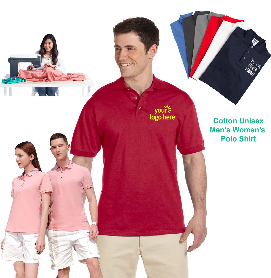 CUSTOM POLO SHIRT Uniform With School Team Company Logo Professionally ...