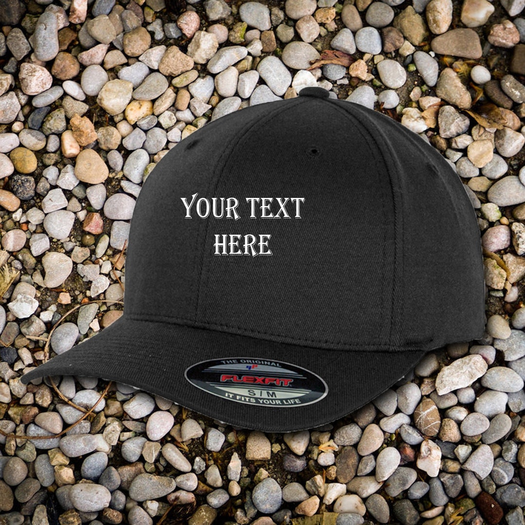 Men's Final Flexfit Logo Hat Black Size Regular - Etsy