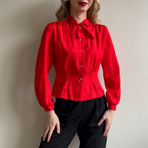 Red Blouse - Etsy