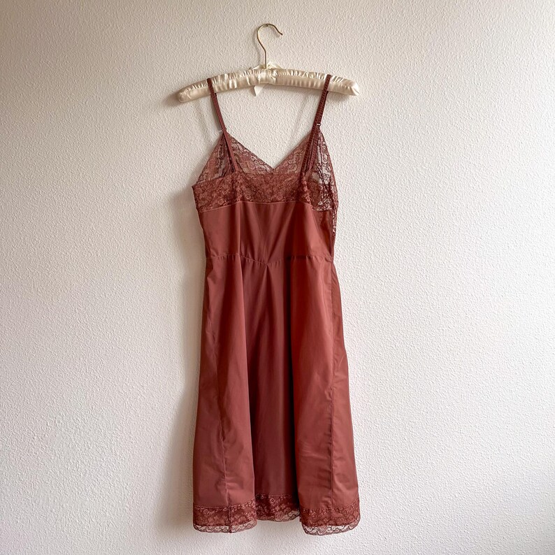 Vintage 1950s Chocolate Brown Slip Dress With Lace (XS/S) - Etsy
