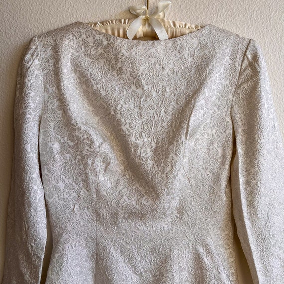 Vintage 1960s Silver Embroidered Sheath Party Dress (… - Gem