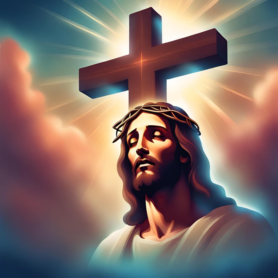 Stickers Kiss Cut Die Cut Christian Cross Jesus - Etsy