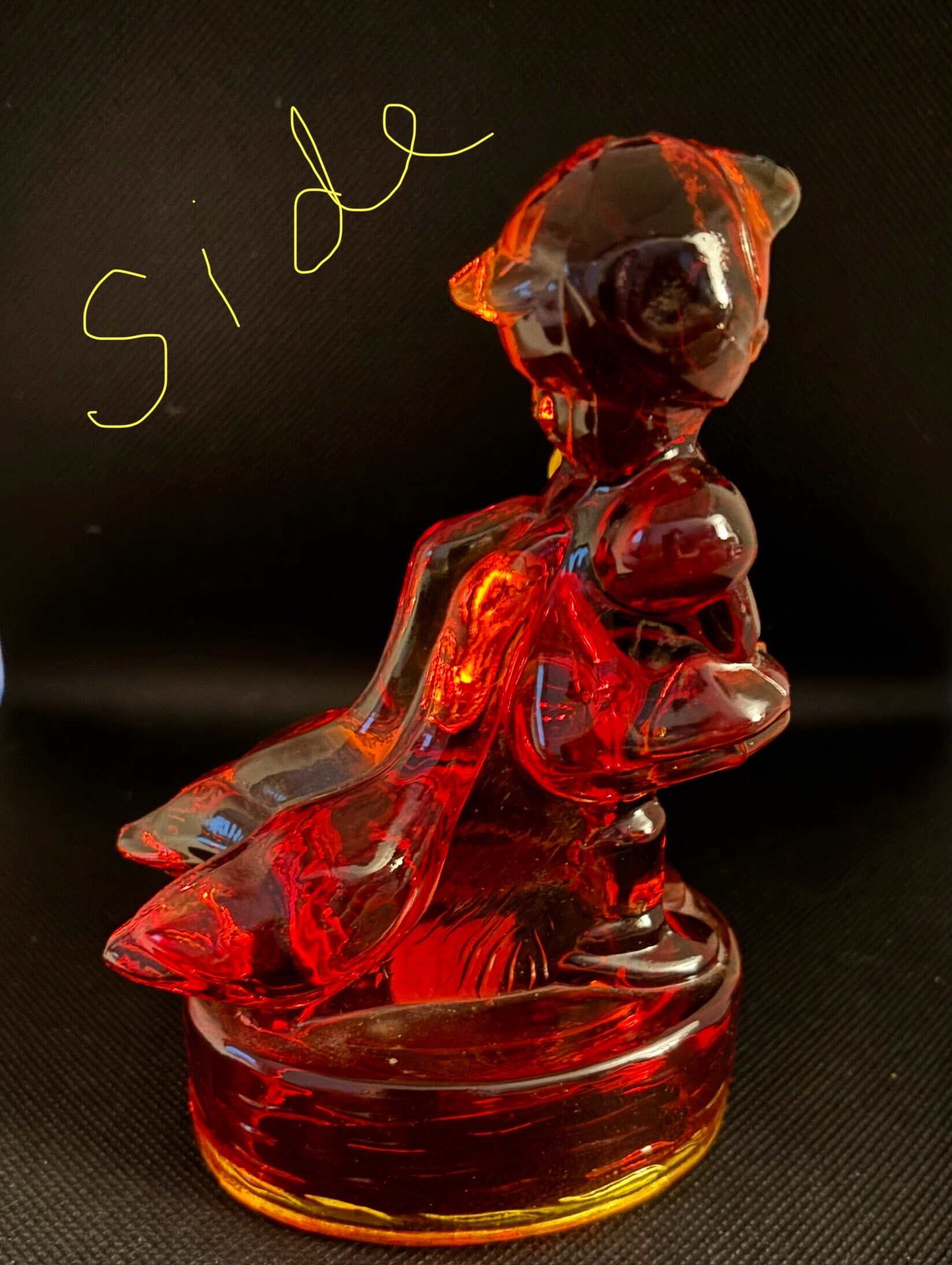 L.E. Smith Glass Co. Amberina Glass "goose Girl" - Etsy
