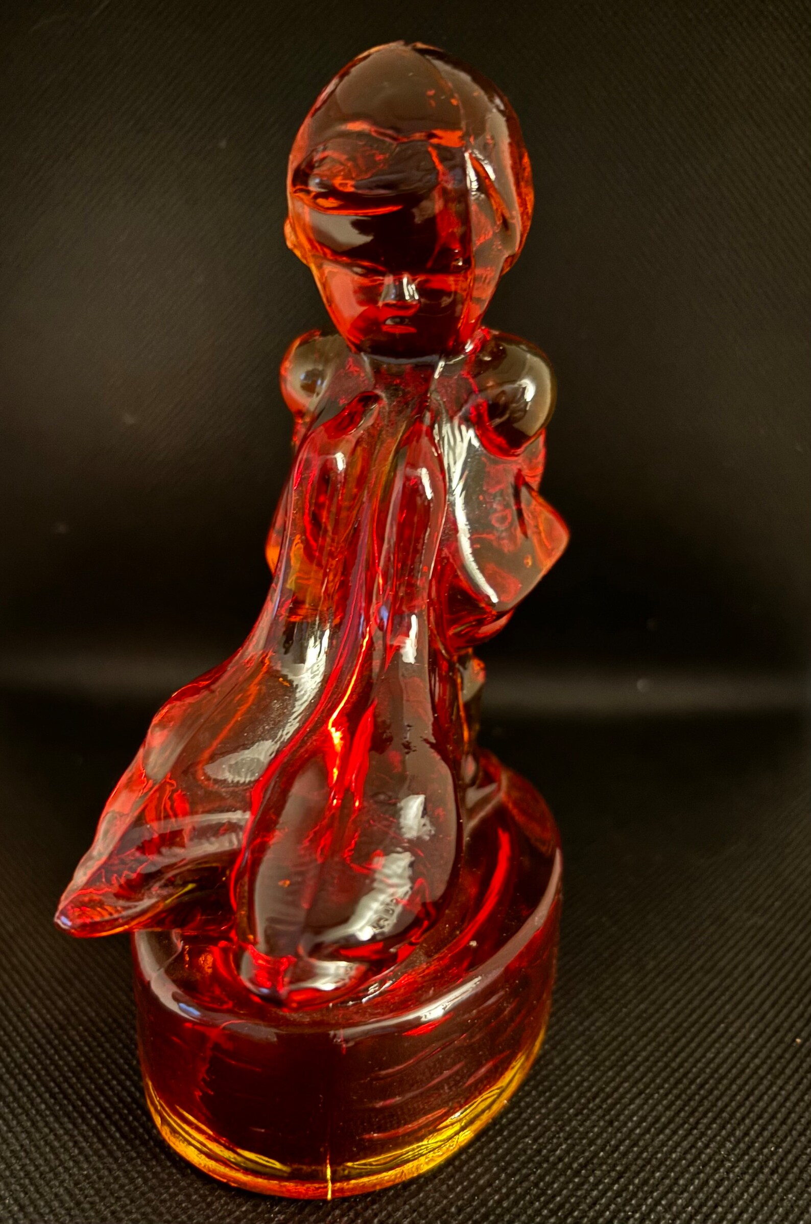 L.E. Smith Glass Co. Amberina Glass "goose Girl" - Etsy
